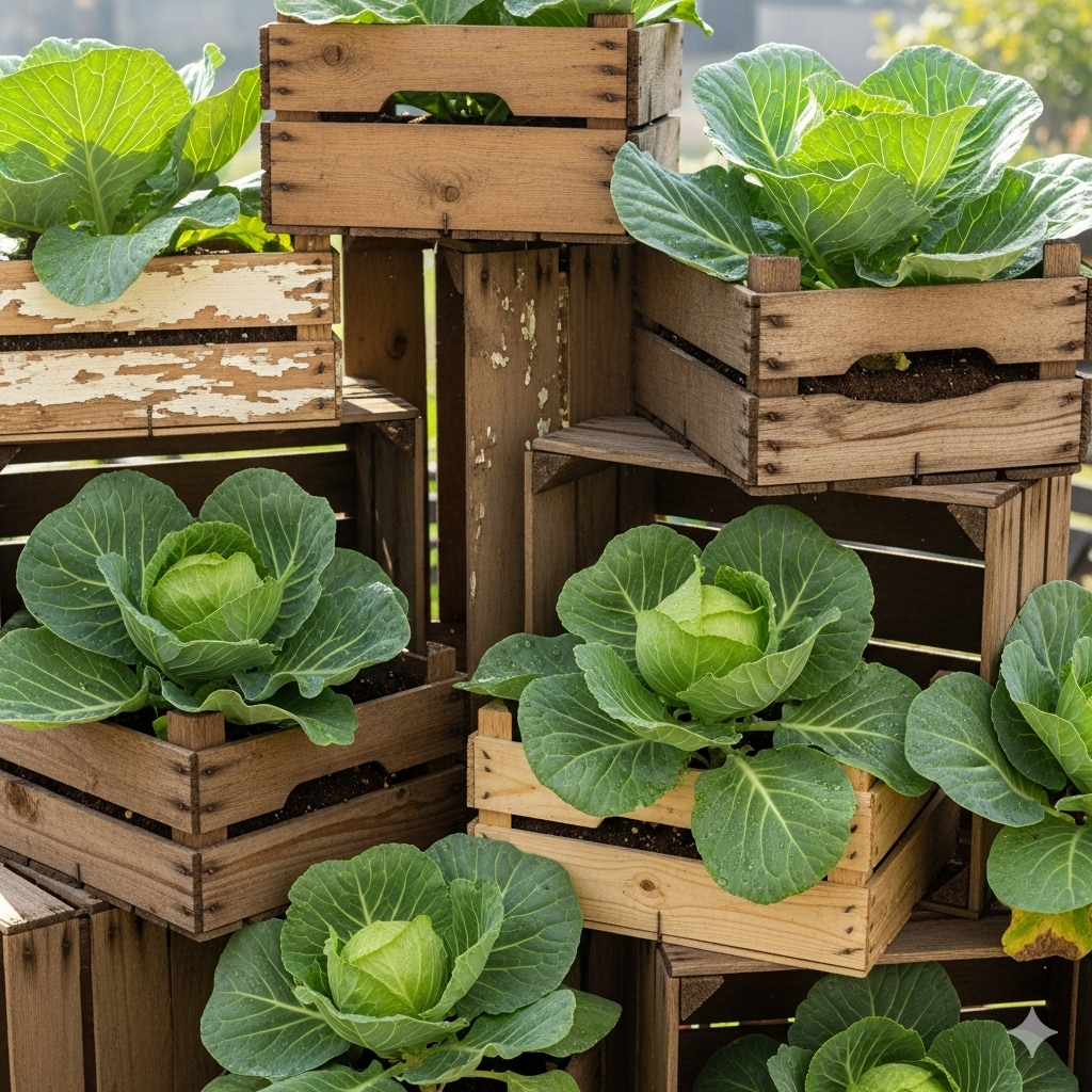 Easy Care Tips for Cabbage in Wooden Planters - Home Garden Tips