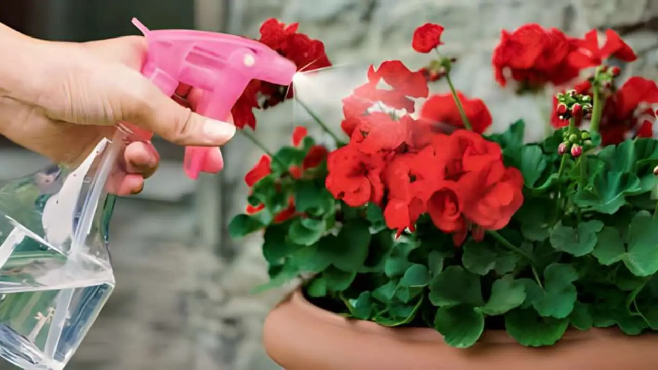 Here's how to have geraniums full of flowers: you have to water them ...