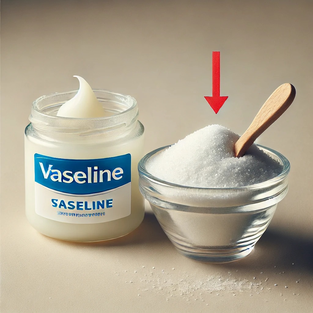 Vaseline plus Salt, I didn't expect it to have such effect, it's really ...