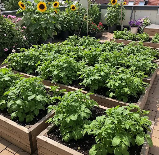 Growing Potatoes on the Terrace is very easy, lots of big and beautiful ...