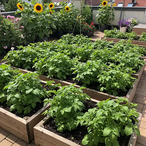Growing Potatoes on the Terrace is very easy, lots of big and beautiful ...