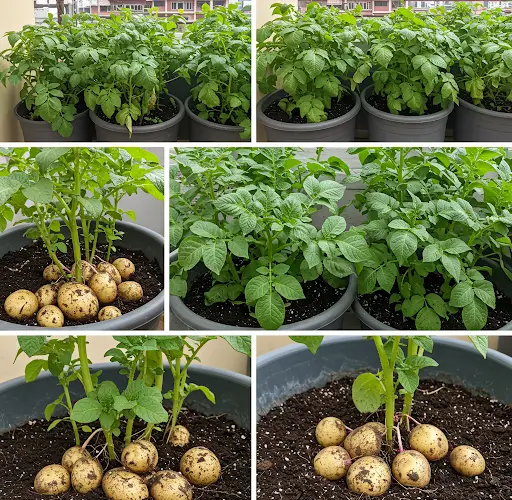 Growing Potatoes at home, very easy and many tubers, growing potatoes ...