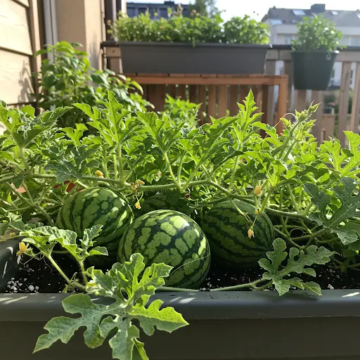 Growing Watermelon on the roof, crazy idea but the result is really ...
