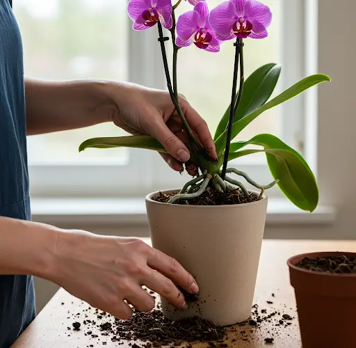 How to Repot an Orchid (Without Killing It) - Orchid Care for Beginners ...