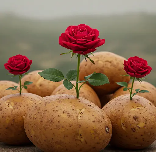 How to propagate roses with potatoes for fast rooting | Growing roses ...
