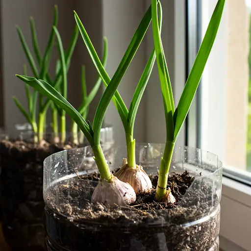 Unique Idea | How to grow Garlic in Plastic Cans easily for beginners ...