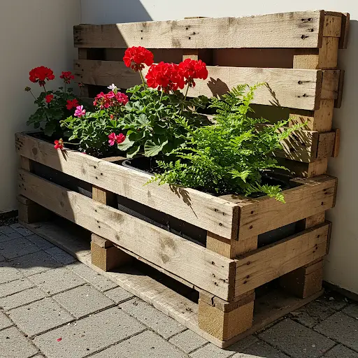 Creative way to Upcycle Pallets into flower planter box | DIY Garden ...