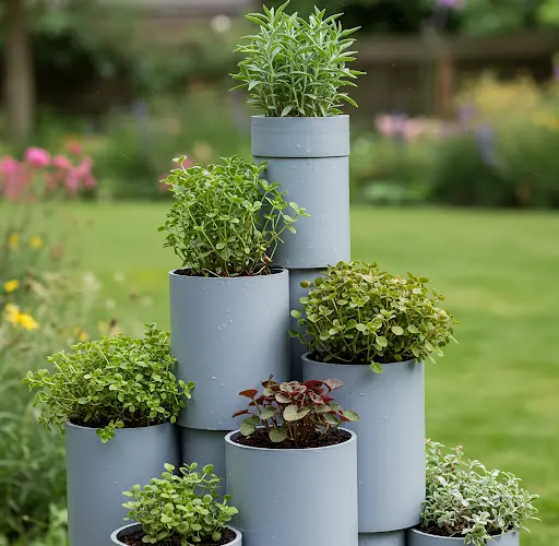 Unique & Beautiful, Recycling PVC Pipe into Garden Planter Pots - Home ...