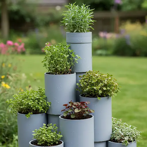 Unique & Beautiful, Recycling PVC Pipe into Garden Planter Pots - Home ...