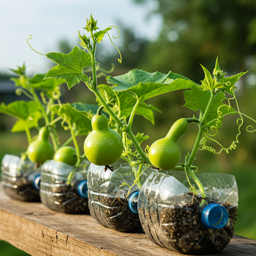 Unique way to grow gourds in plastic bottles | Grow gourds for family ...