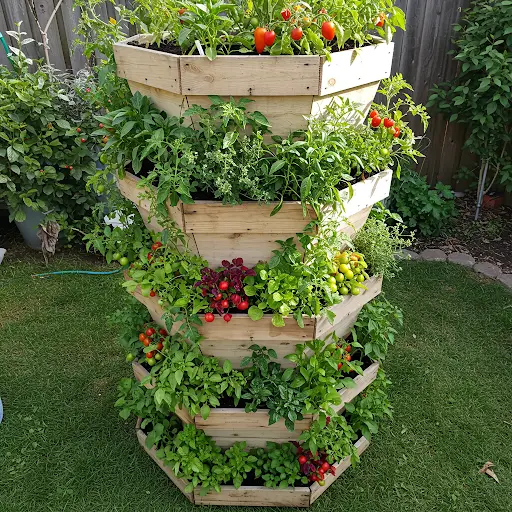 How to Build a DIY Vegetable Tower to Save Space and Money at Home ...