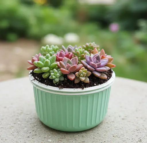 Beautiful Idea Using a Fabric Softener Cap for Succulent Planting ...