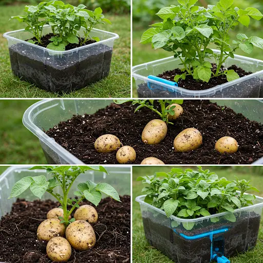 How to Grow Potatoes in Plastic Containers: Big Harvests with Minimal ...