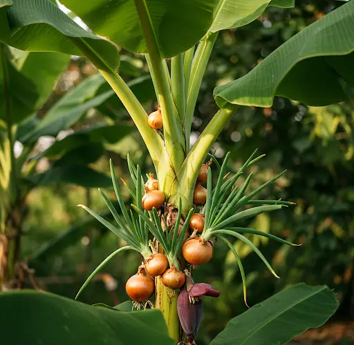 Growing Onions in a Banana tree, the most creative and unique ideas ...