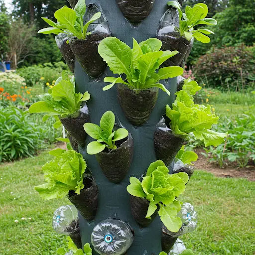 Incredible Tower Garden Ideas with PVC Pipes and Plastic Bottles For ...