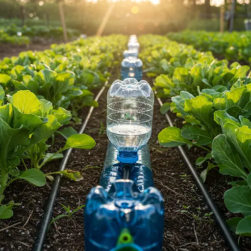 How to make Drip Irrigation with plastic bottles for 15 days of slow ...