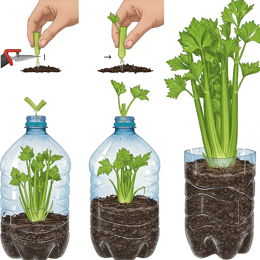 How to Grow Celery in Plastic Bottles - Home Garden Tips