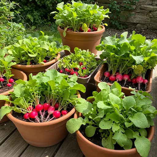 How to Grow Radish from Seed in Containers: French Breakfast Radish in ...