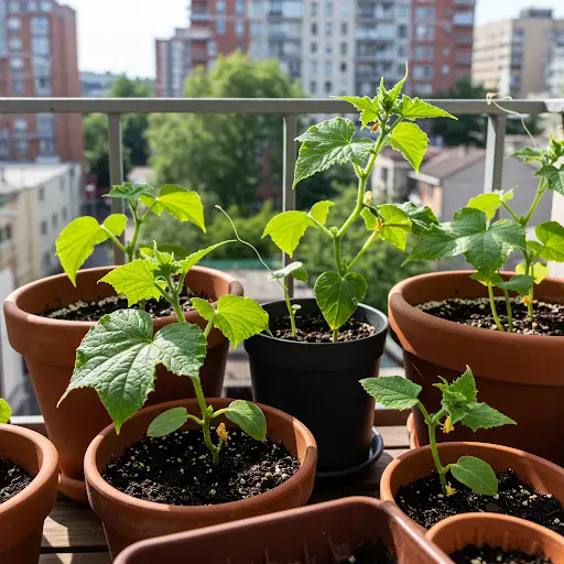 How to Grow Cucumbers from Seed in Containers - Persian Baby Cucumber ...