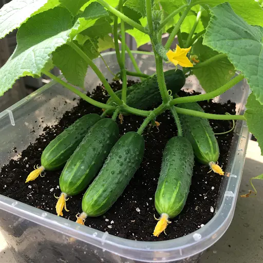 How to grow cucumbers in plastic containers at home - Home Garden Tips