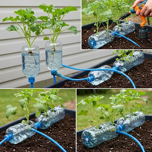 How to make homemade DRIP IRRIGATION with simple and cheap plastic ...
