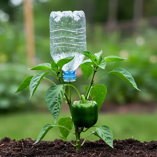 Try the method of growing bell peppers with plastic bottle drip ...