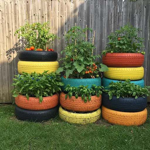 How I Built a Productive Home Garden Using Old Tires — It Now Feeds My ...