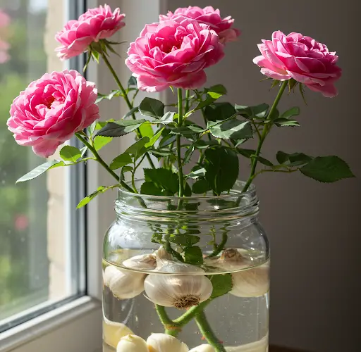 How to Grow Rose Cuttings Instantly with Garlic Water - Home Garden Tips