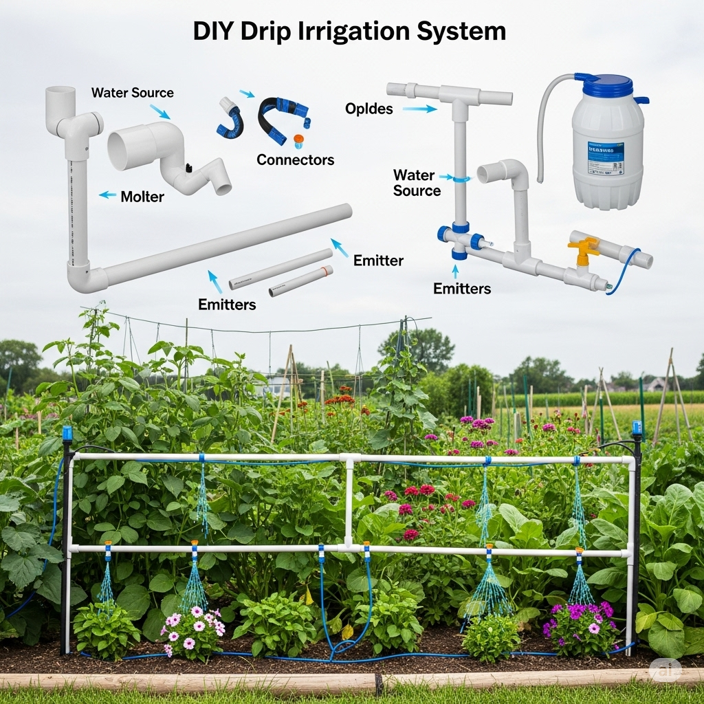 DIY Drip Irrigation System with a 1000-Liter Tank: An Efficient ...