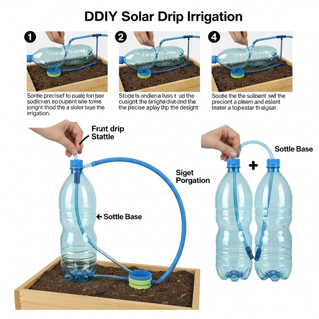 DIY Solar Drip Irrigation Using Just Two Bottles: Save Water and Grow ...