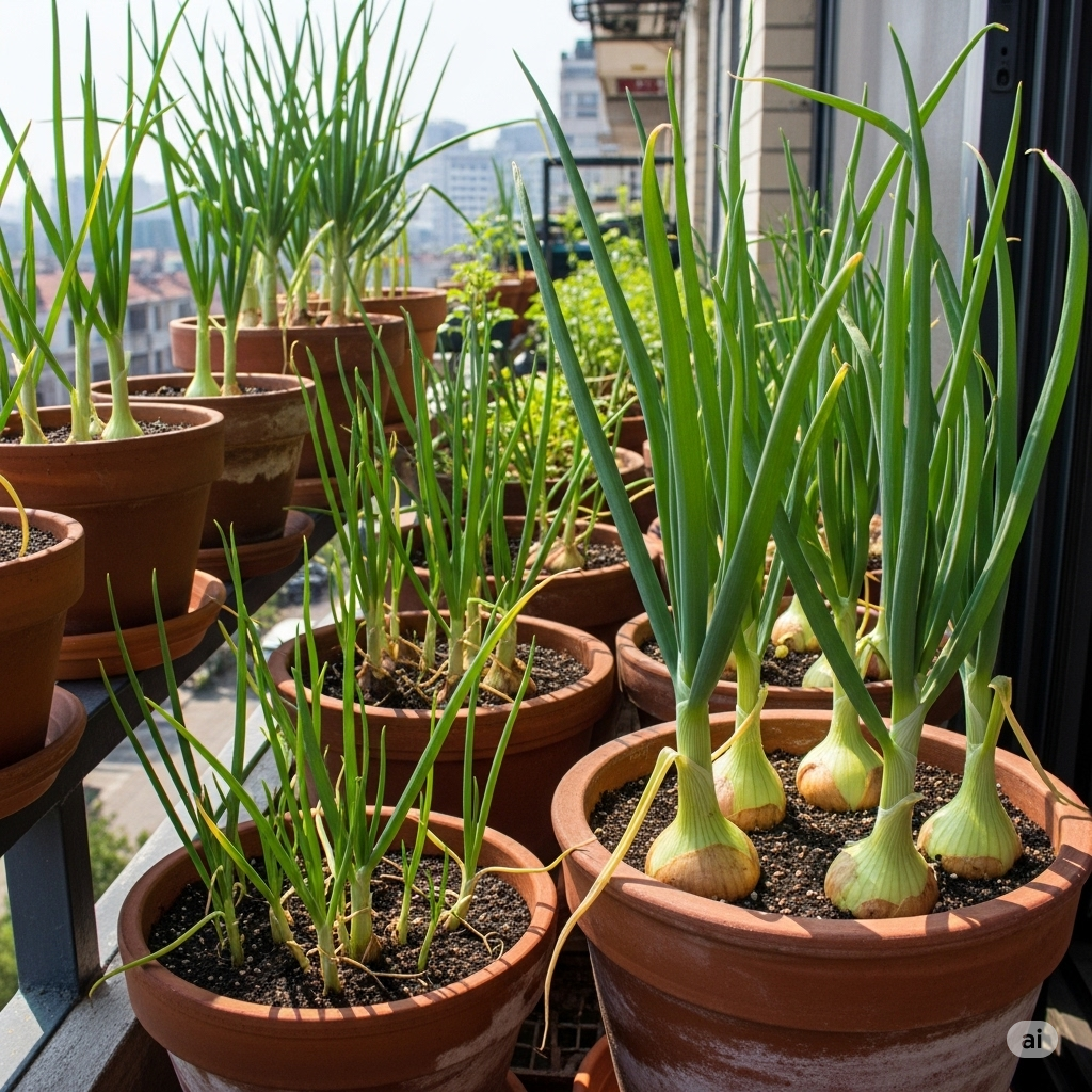 How to Grow Onions in Pots on a Balcony - Home Garden Tips