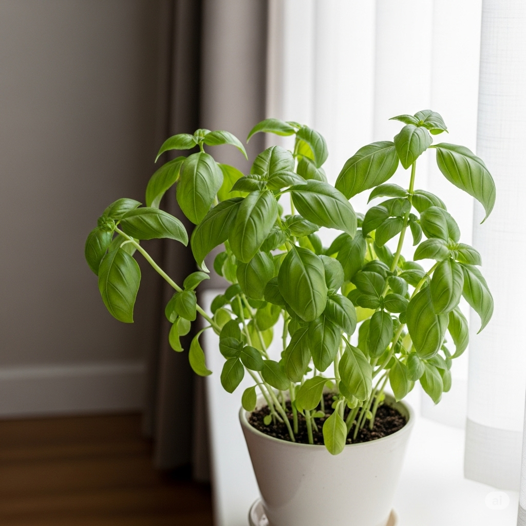 How to Grow Basil Indoors Without Direct Sunlight - Home Garden Tips