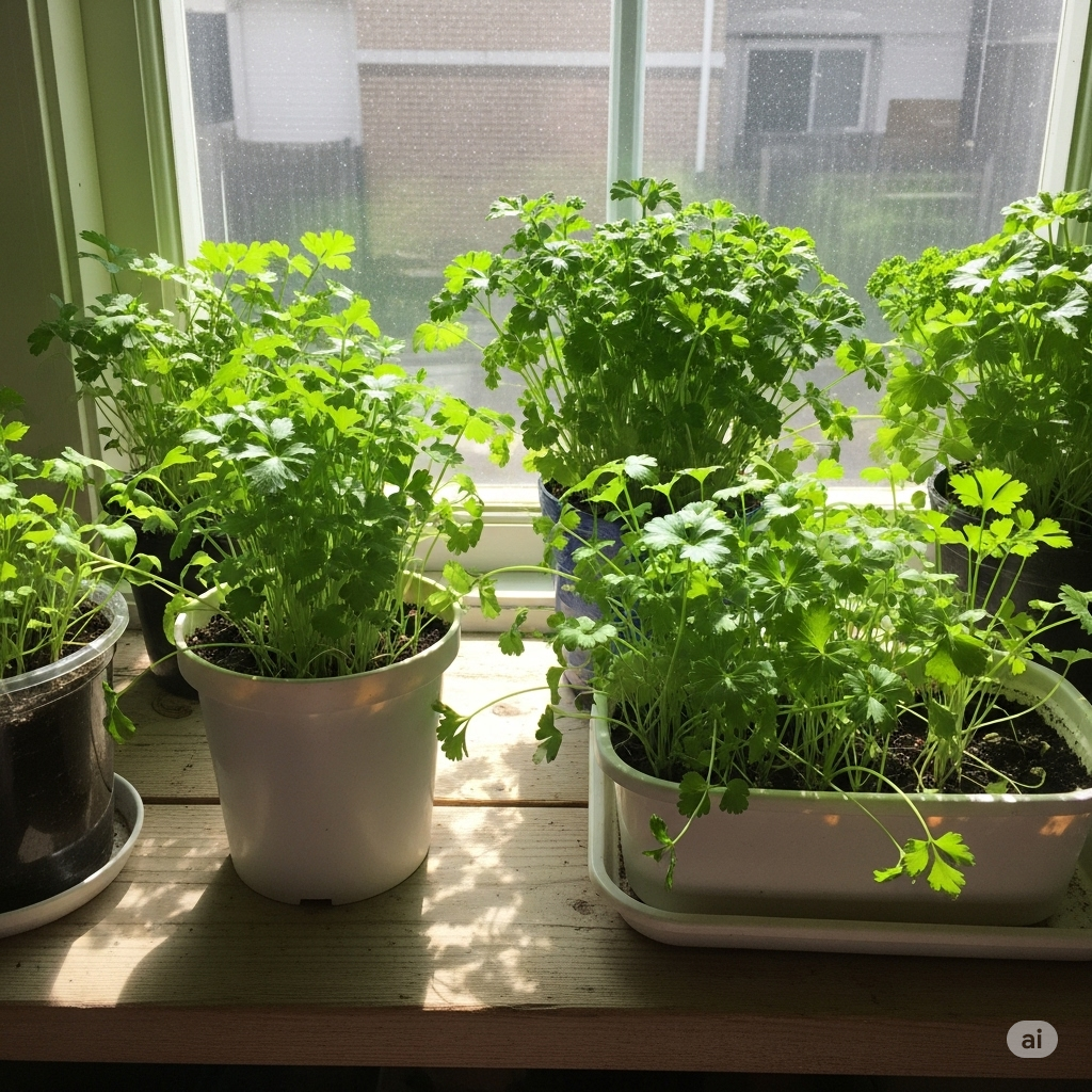 How to nurture parsley in containers on your sunny windowsill - Home ...