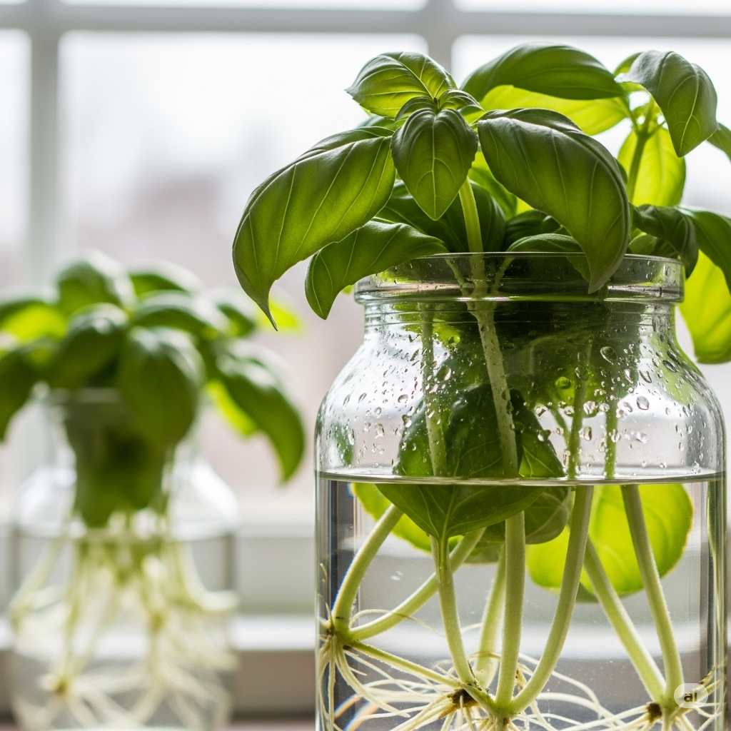 How to Grow Basil in Water (No Soil Needed) - Home Garden Tips