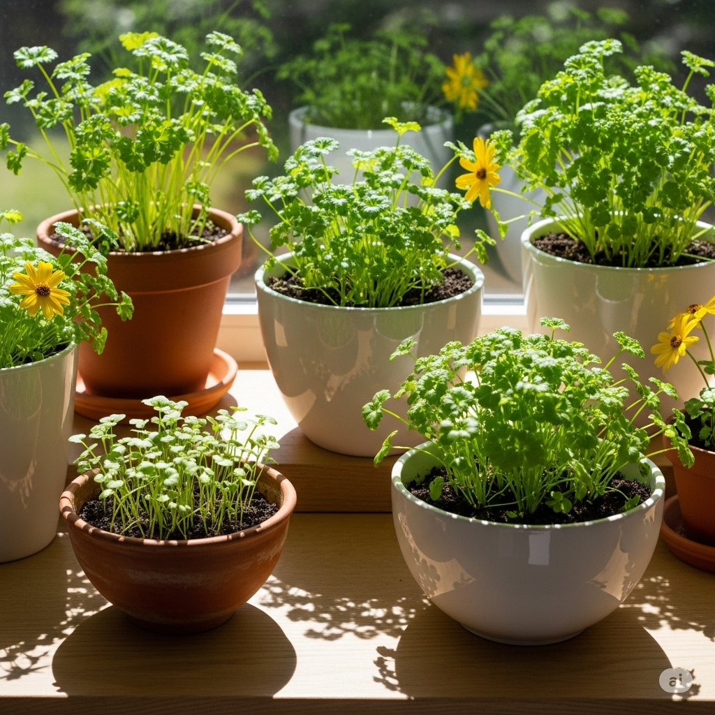 How to cultivate parsley in containers on your sunny windowsill - Home ...