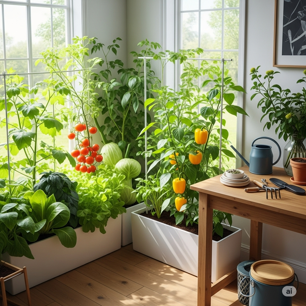 Indoor Harvests: Secrets to Successful Indoor Vegetable Growing - Home ...