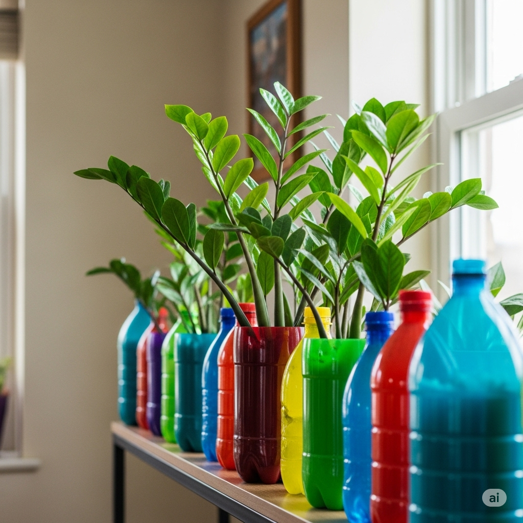 Bottle-Grown ZZ Plant: A Low-Light Houseplant Solution - Home Garden Tips