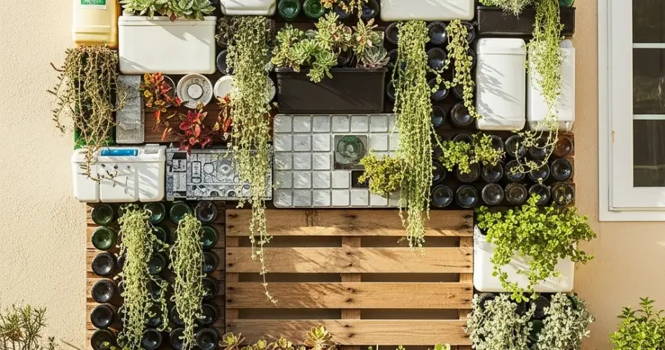 DIY Wall Garden Using Recycled Materials - Home Garden Tips