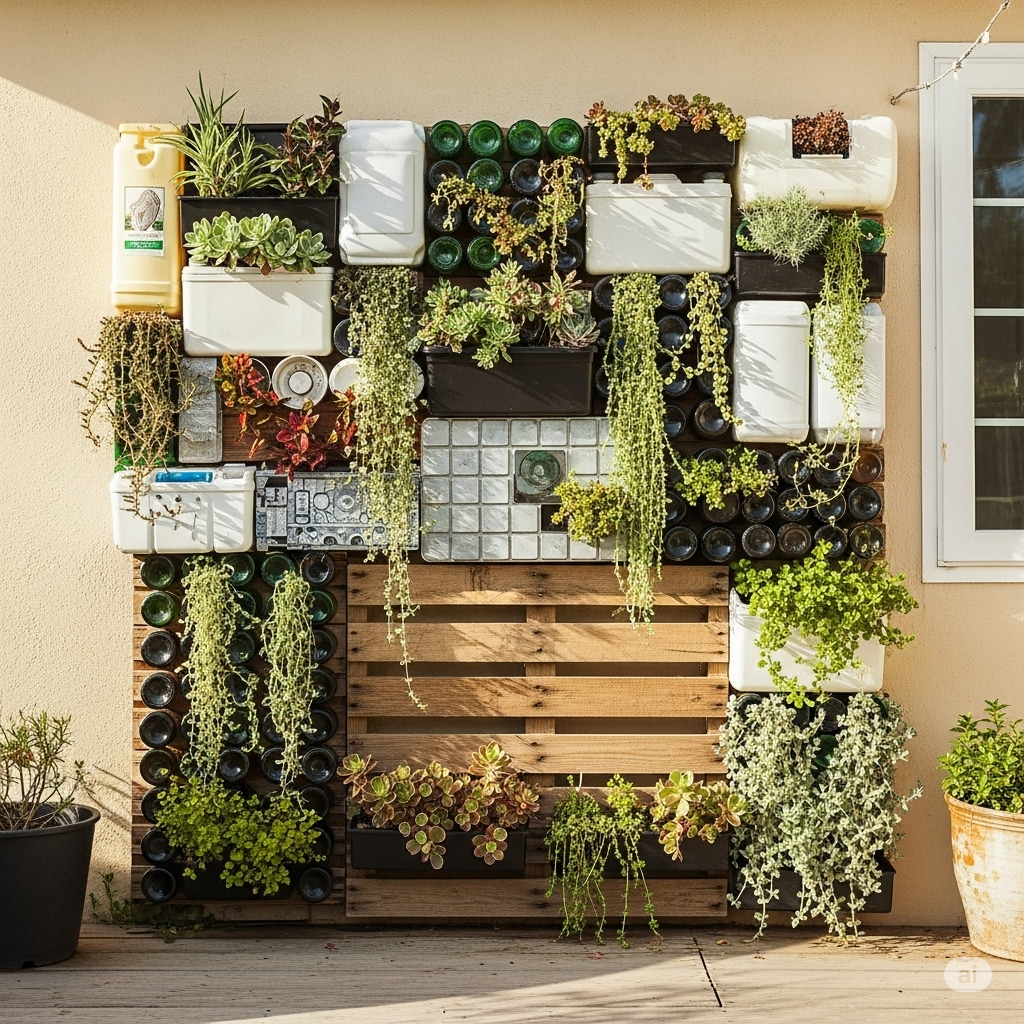 DIY Wall Garden Using Recycled Materials - Home Garden Tips