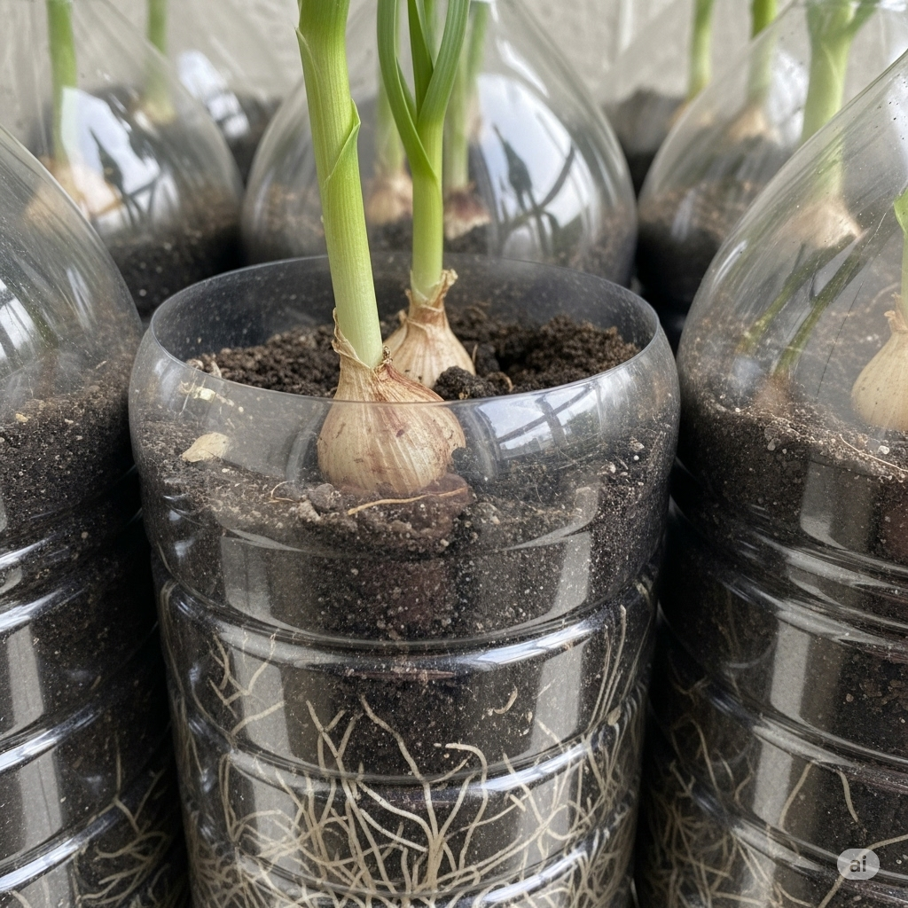 Plastic Bottle Garlic Growing Guide - Home Garden Tips