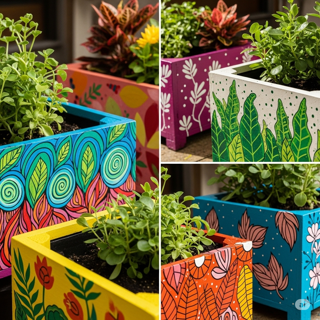 Paint and Decorate Your Plant Boxes Creatively - Home Garden Tips