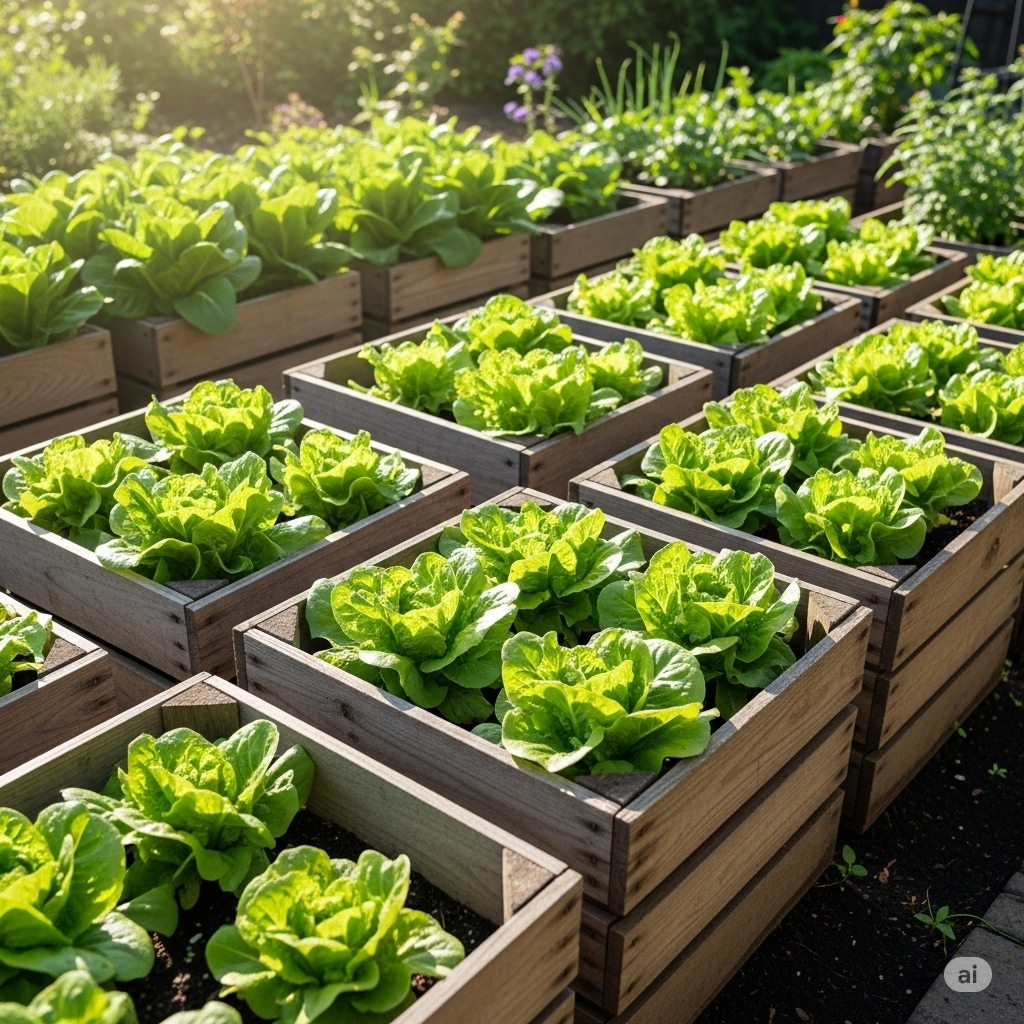 Grow Lettuce the Easy Way Using Wooden Garden Crates - Home Garden Tips
