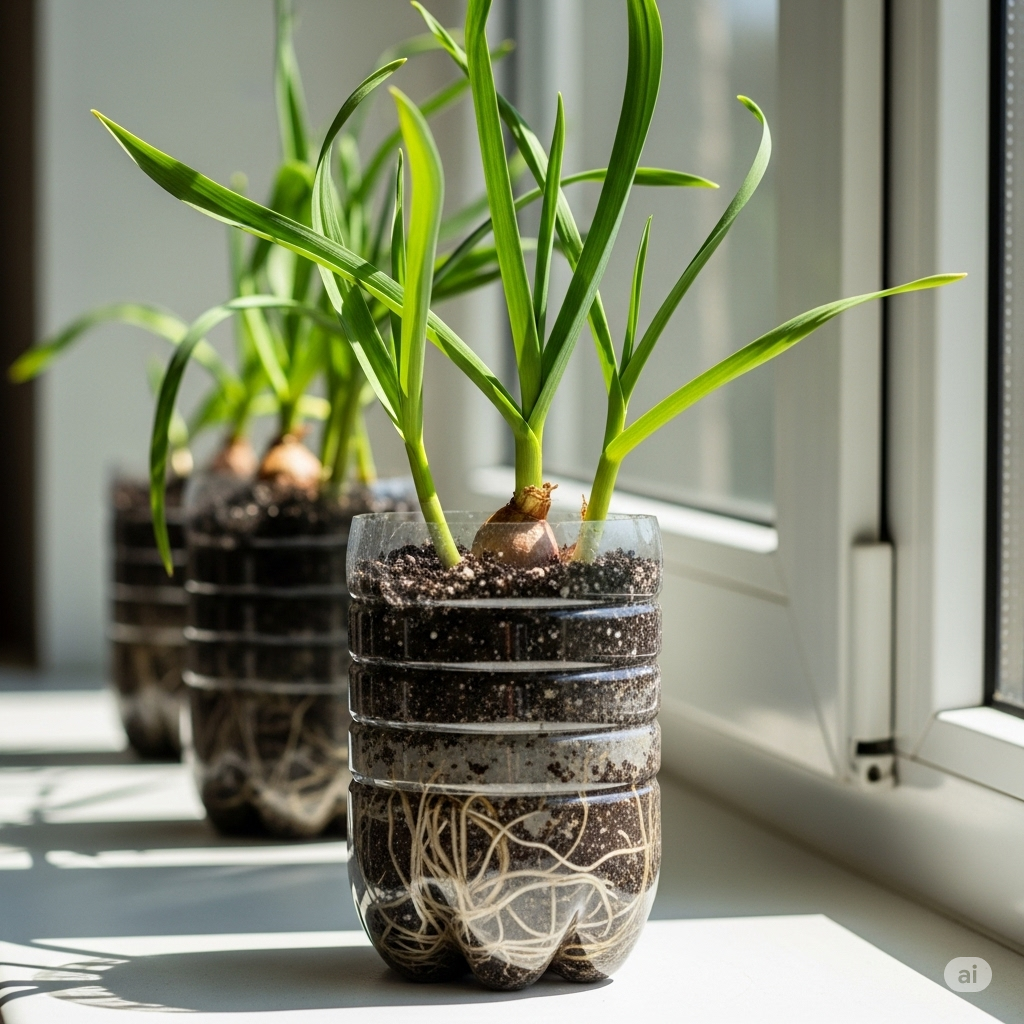 How to Grow Garlic Using Plastic Bottles - Home Garden Tips