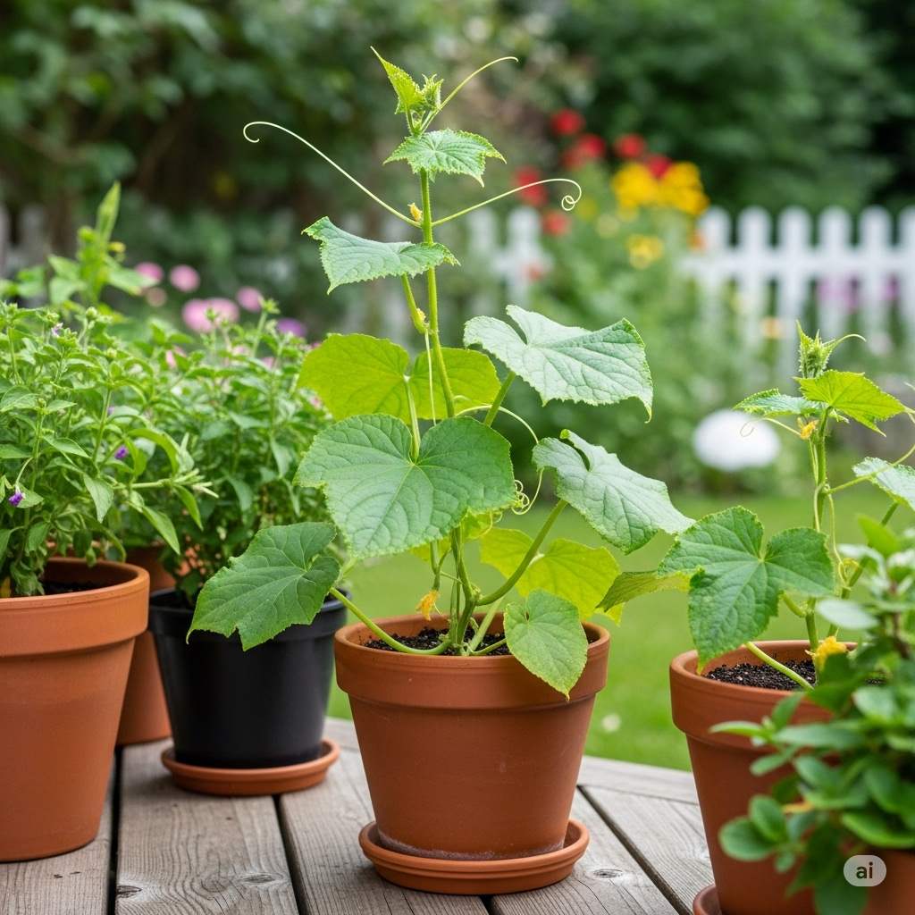 Grow Cucumbers in Pots for Patio Pickles - Home Garden Tips