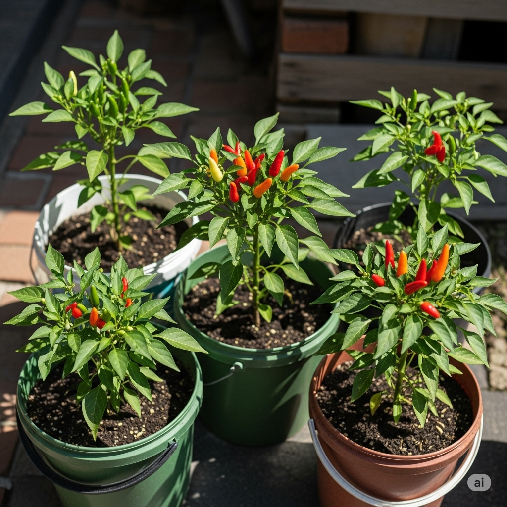 Grow Hot Chilies in Buckets Without a Backyard - Home Garden Tips