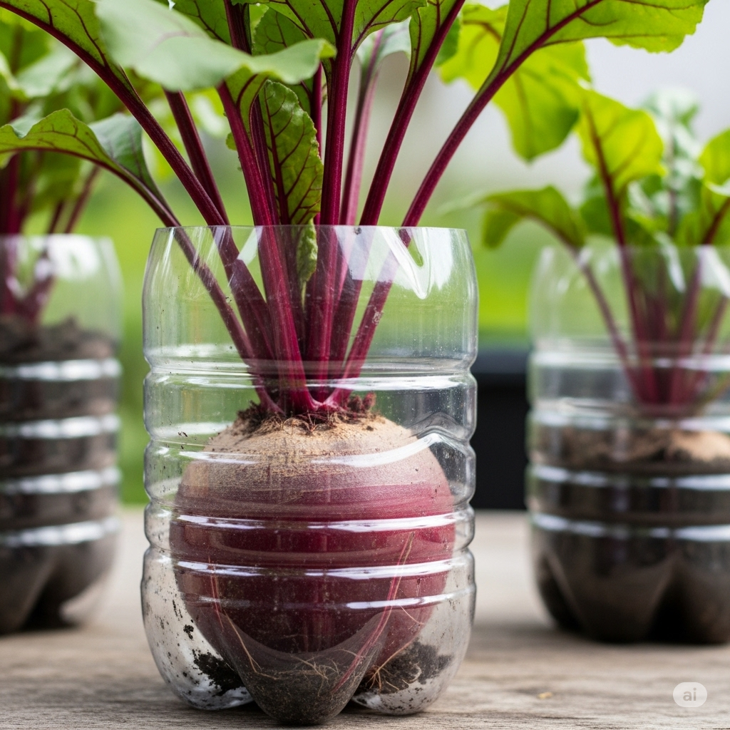 DIY Beetroot Garden Using Recycled Plastic Bottles - Home Garden Tips