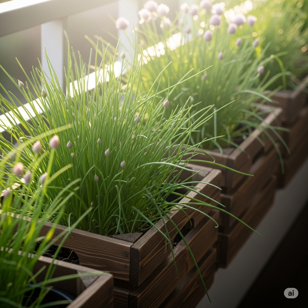 Crate Gardening for Chives: Easy Balcony Setup - Home Garden Tips