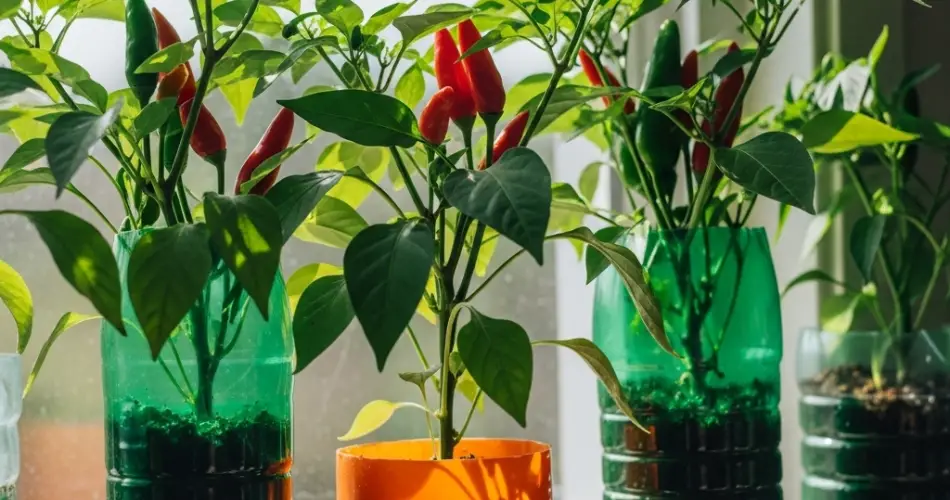 Space-Saving Chili Growing with Plastic Bottles - Home Garden Tips