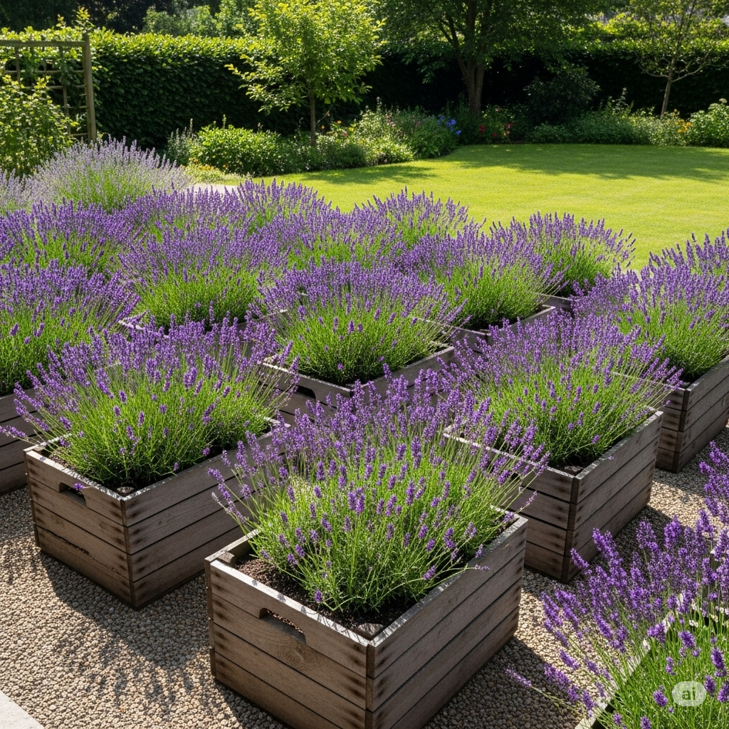 DIY Lavender Beds: Grow in Wooden Crates Outdoors - Home Garden Tips