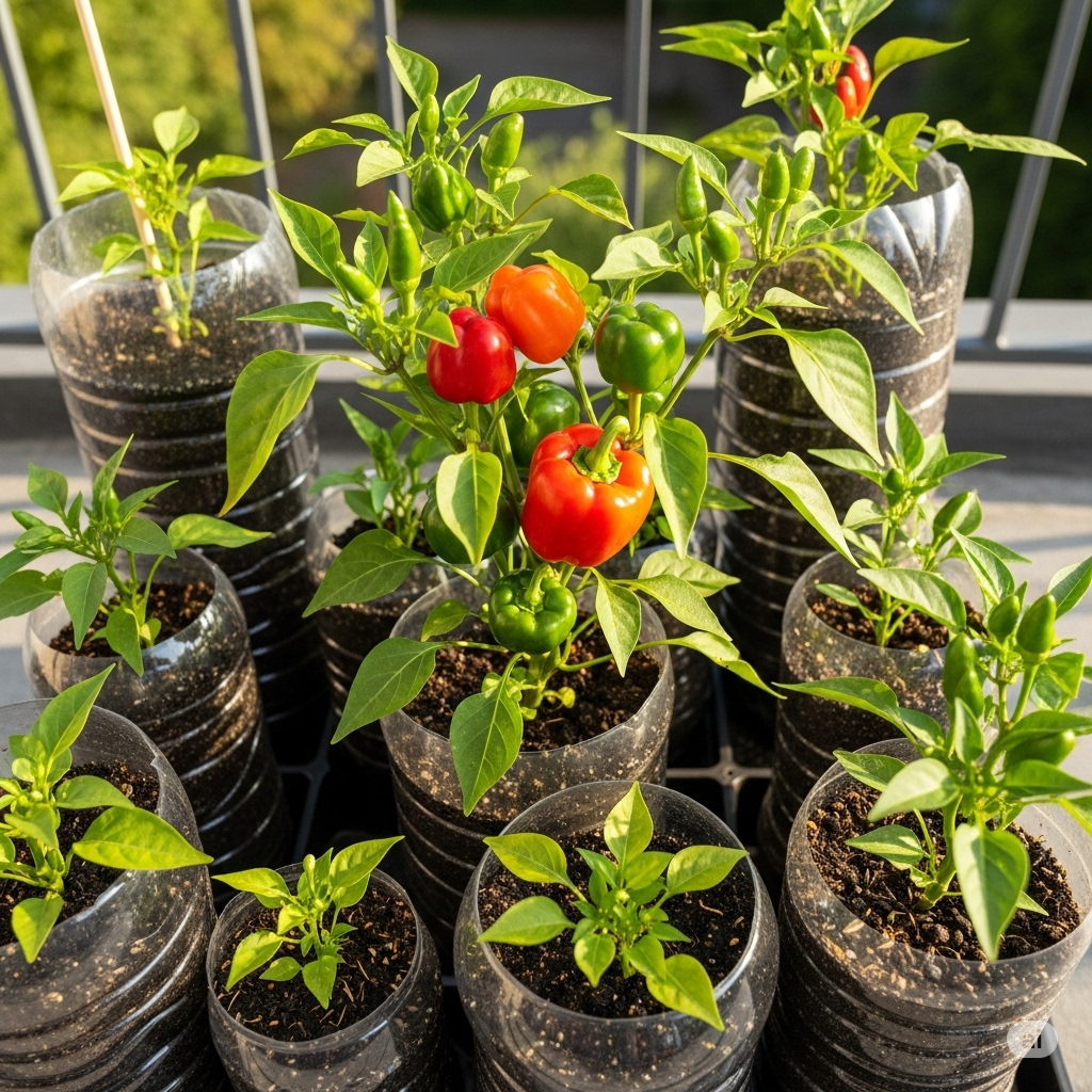 Plastic Bottle Peppers: Great for Beginners - Home Garden Tips